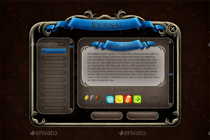 Fantasy RPG User Interface, Game Assets | GraphicRiver