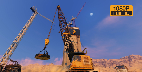 Construction Truck and Crane, Motion Graphics | VideoHive