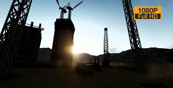 Building Construction zone and Worker, Motion Graphics | VideoHive