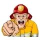 Angry Fireman Cartoon, Vectors | GraphicRiver