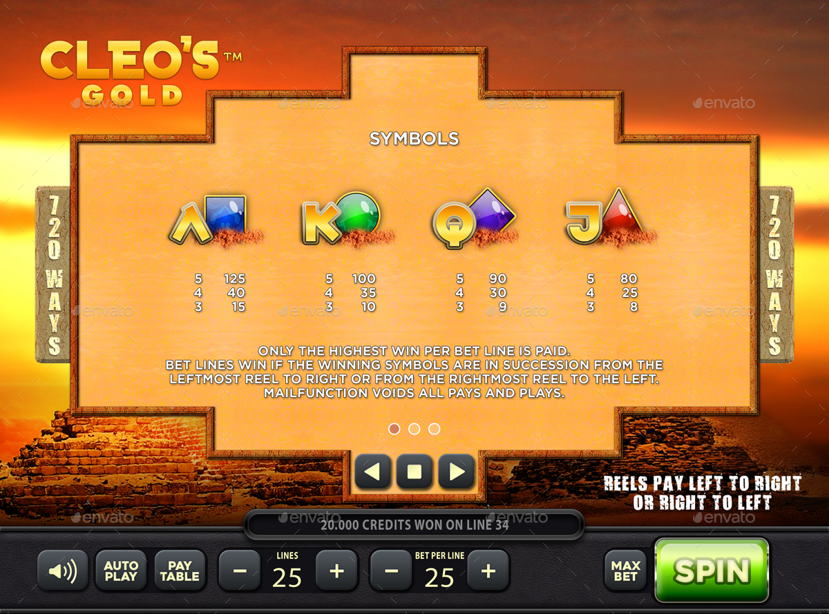 Videoslot Graphics Game Kit - Cleo's Gold, Game Assets | GraphicRiver