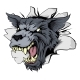 Monster Wolf Mascot Breakthrough, Vectors | GraphicRiver