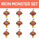 Iron Monster Set, Vectors | GraphicRiver