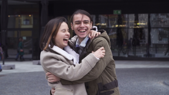 Young Couple Is Hugging, Stock Footage | VideoHive