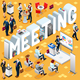 Meeting Isometric People 3D Icon Set Vector Illustration, Vectors ...
