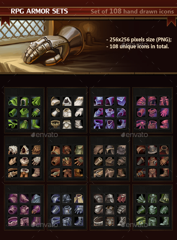 RPG Armor Sets by REXARD | GraphicRiver