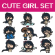 Girl Set, Vectors | GraphicRiver