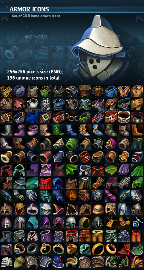 Armor Icon Pack by REXARD | GraphicRiver