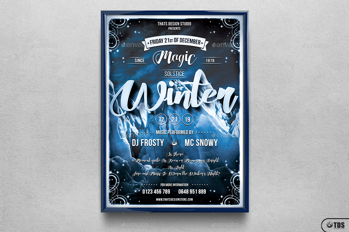 Winter Season Flyer Template V1 by lou606 | GraphicRiver
