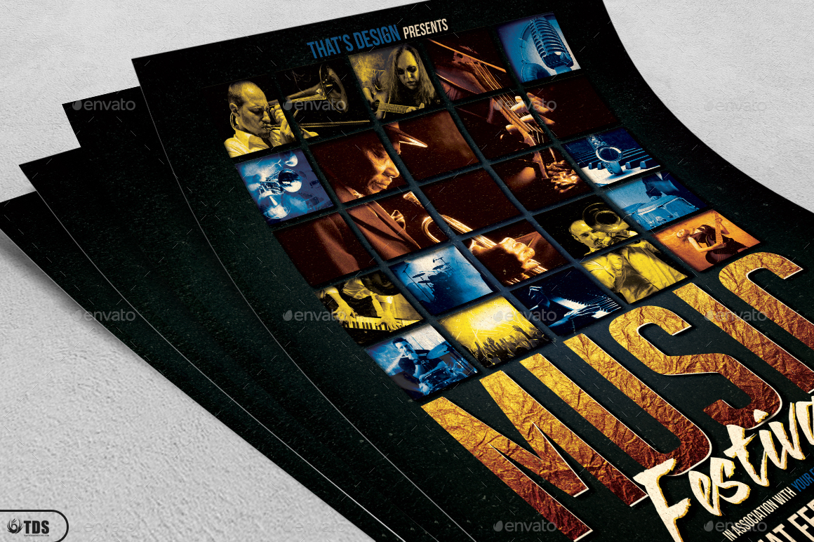 Music Festival Flyer Template V1 by lou606 | GraphicRiver