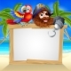 Pirate and Parrot Beach Sign, Vectors | GraphicRiver