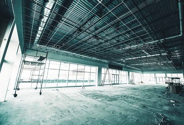 Warehouse Construction Site Stock Photo by duallogic | PhotoDune