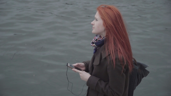 Sad Lonely Ginger Woman, Stock Footage | VideoHive