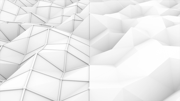 White Polygons Moving, Motion Graphics | VideoHive