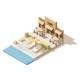 Vector Isometric Low Poly Swimming Pool and Cafe, Vectors | GraphicRiver