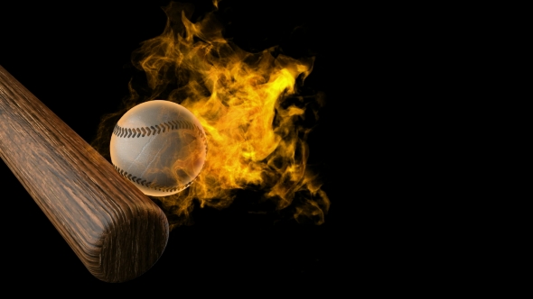 Burning Baseball Ball, Motion Graphics | VideoHive