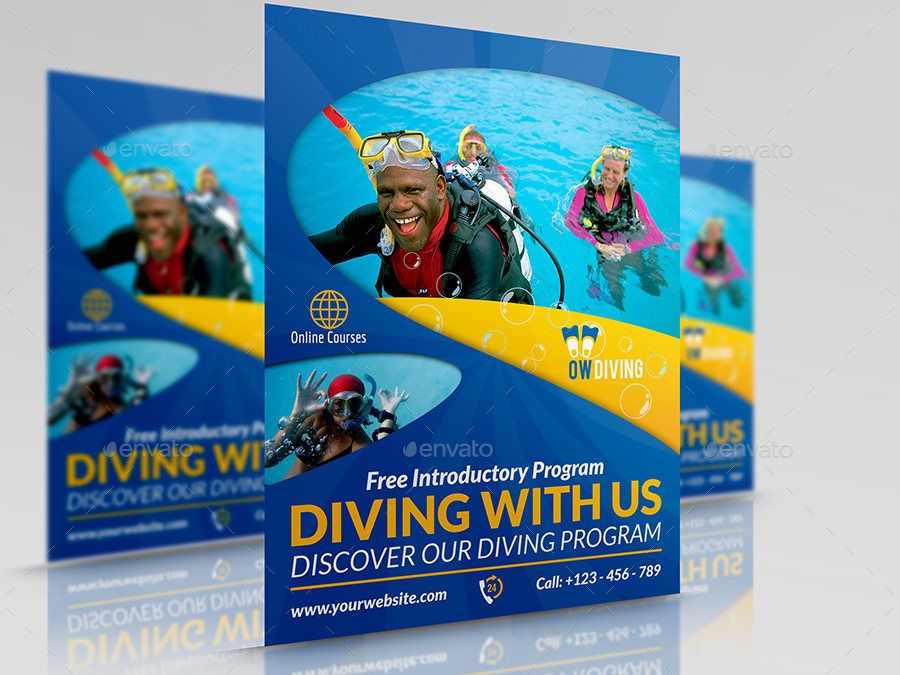 Diving Advertising Bundle Vol.2, Print Templates | GraphicRiver