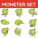 Bean Monster Set, Vectors | GraphicRiver