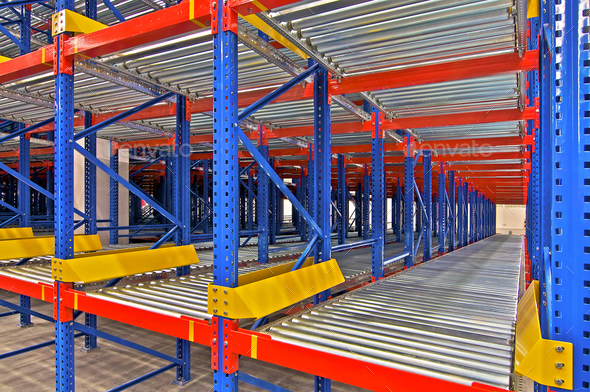 Warehouse storage, rack‎ systems Close up Stock Photo by praethip ...