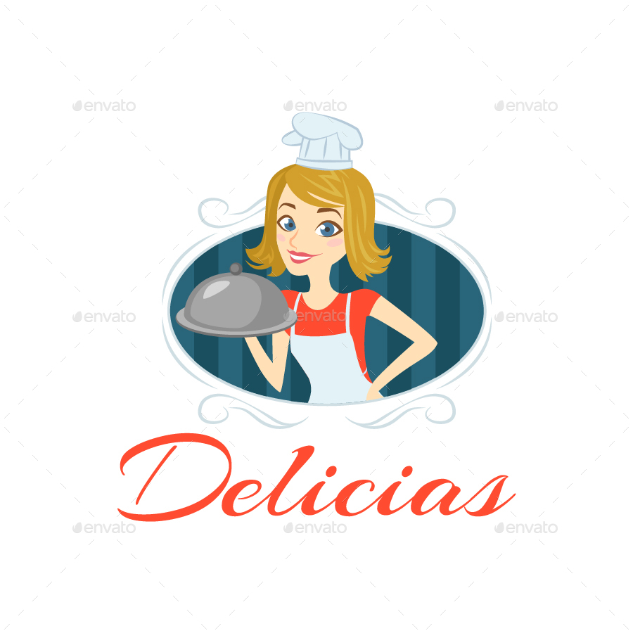 Girl Cook - Mix & Match Series, Logo Templates | GraphicRiver