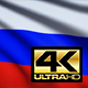 Flag 4K Russia On Realistic Looping Animation With Highly Detailed ...