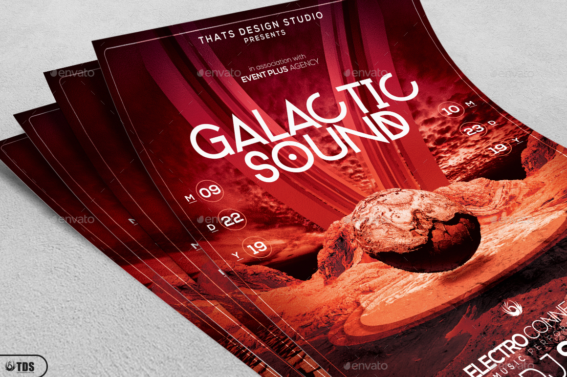 Galactic Sound Flyer Template V3 by lou606 | GraphicRiver