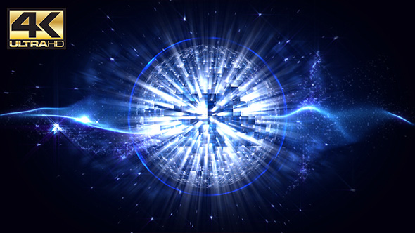 Abstract Blue VJ Sphere Glitter Background 4K, Motion Graphics | VideoHive
