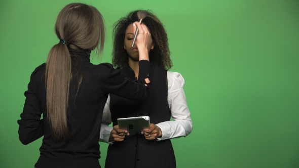 Black Female During Giving News, Stock Footage | VideoHive