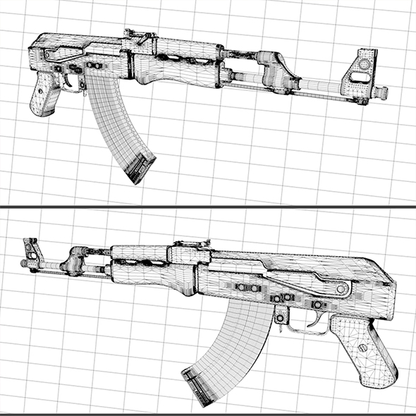 AK47 ( Full textures and edition ) by LaythJawad | 3DOcean