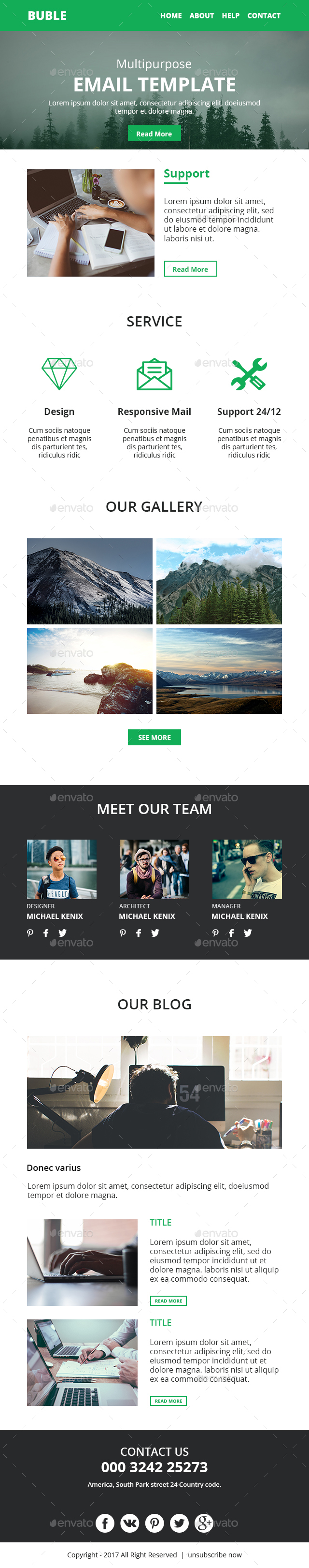 Clean Multipurpose E-newsletter Template, Web Elements | GraphicRiver