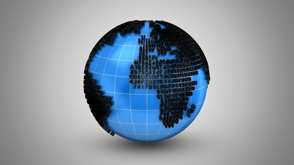 Computer Code Forms A Globe, Motion Graphics | VideoHive