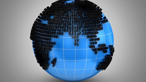 Computer Code Forms A Globe, Motion Graphics | VideoHive