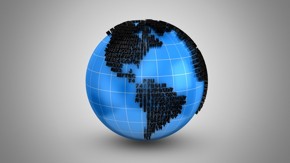 Computer Code Forms A Globe, Motion Graphics | VideoHive