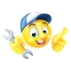Mechanic Plumber Spanner Emoticon Emoji, Vectors | GraphicRiver