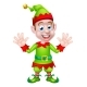 Cartoon Christmas Elf Waving, Vectors | GraphicRiver