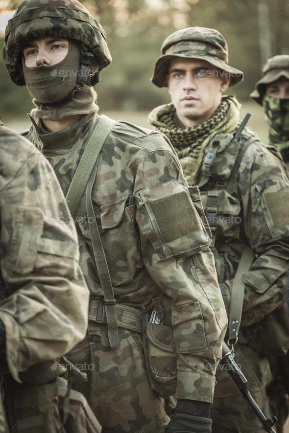 Professional training for army soldiers Stock Photo by bialasiewicz