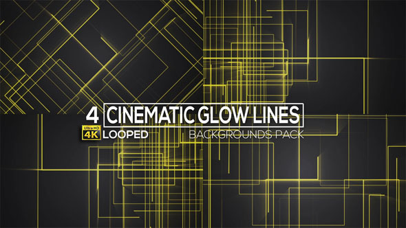 Cinematic Glowing Lines Backgrounds Pack, Motion Graphics | VideoHive