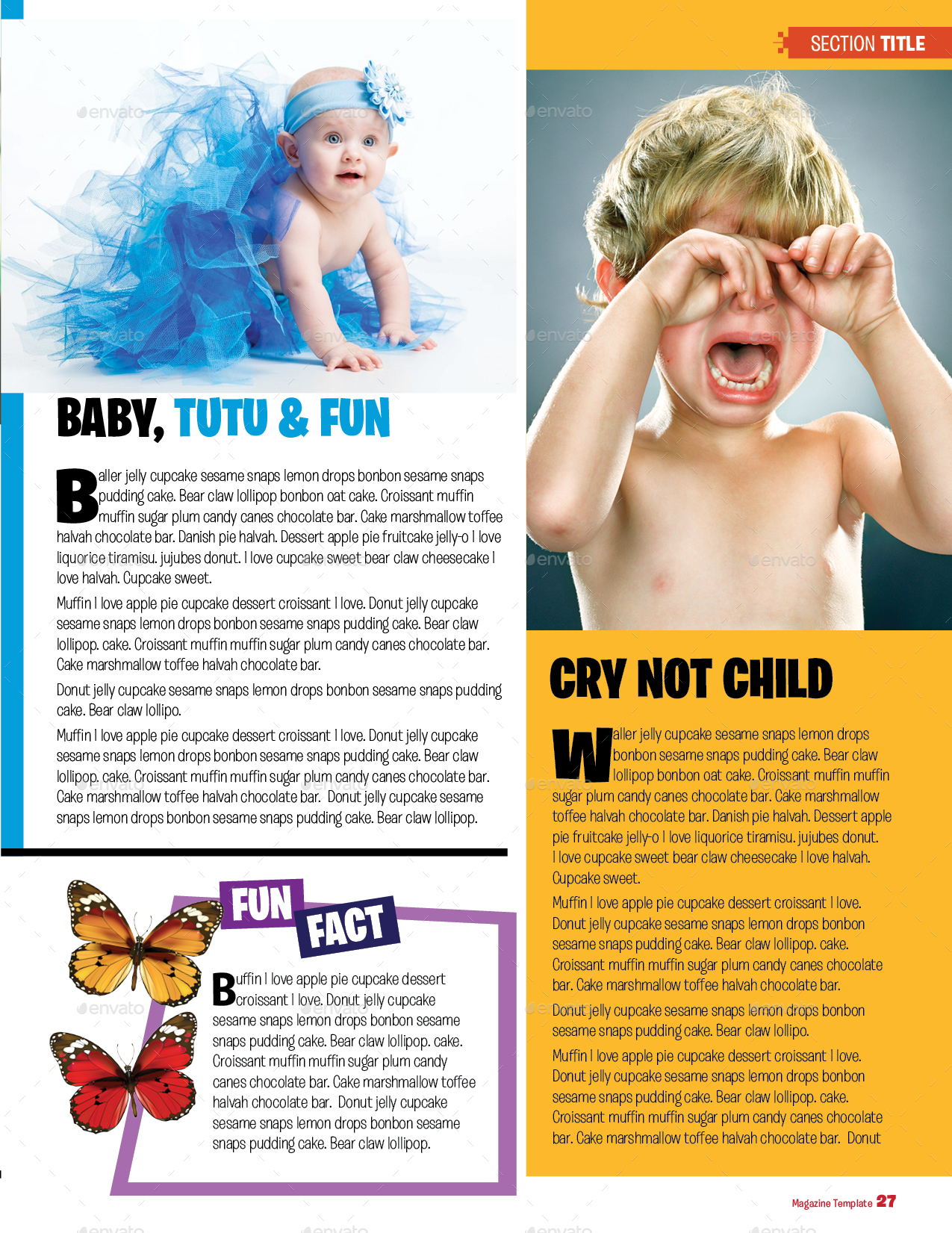 Kids Magazine, Print Templates | GraphicRiver