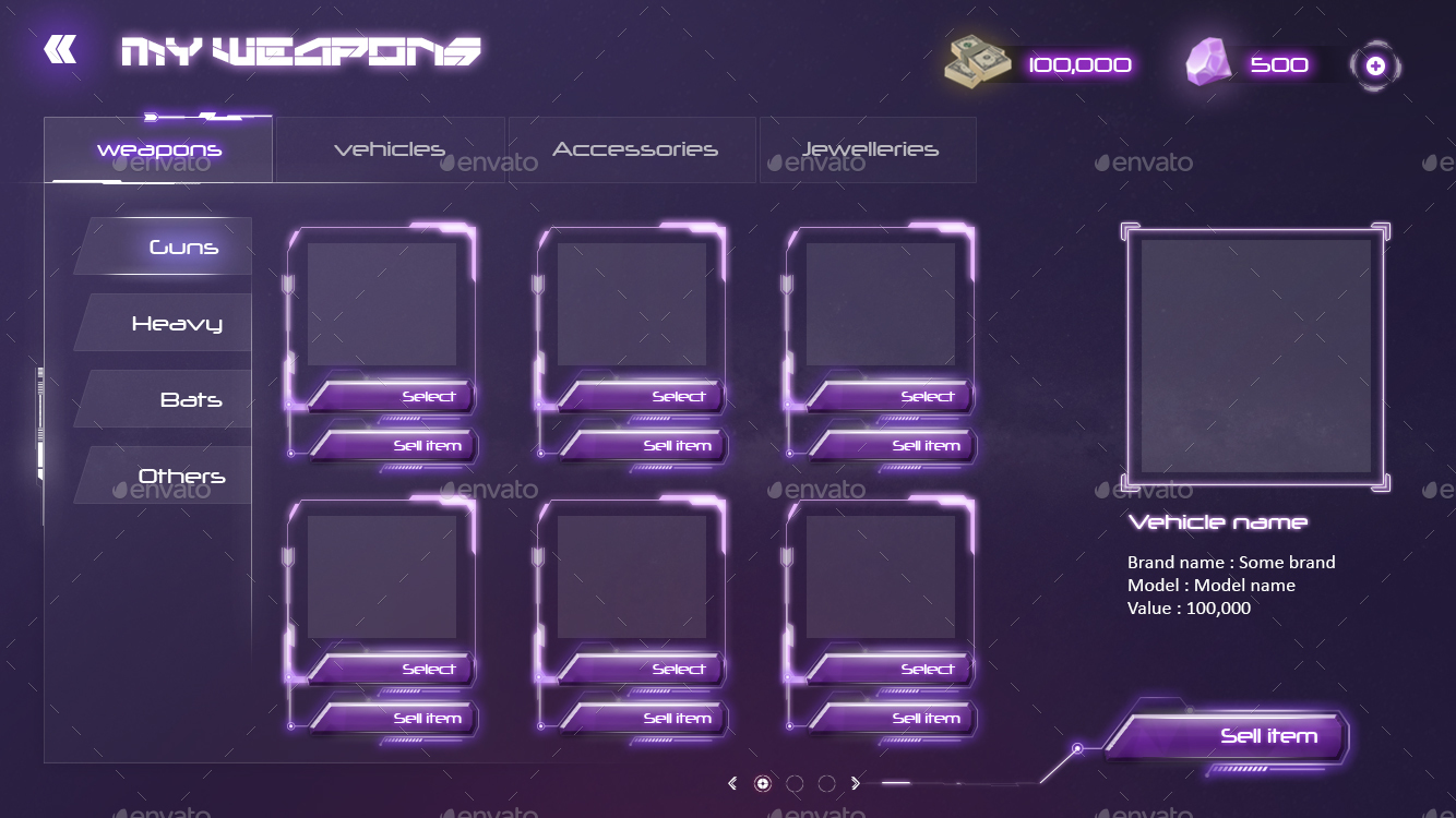 MMO RPG - Full Mafia Game UI, Game Assets | GraphicRiver