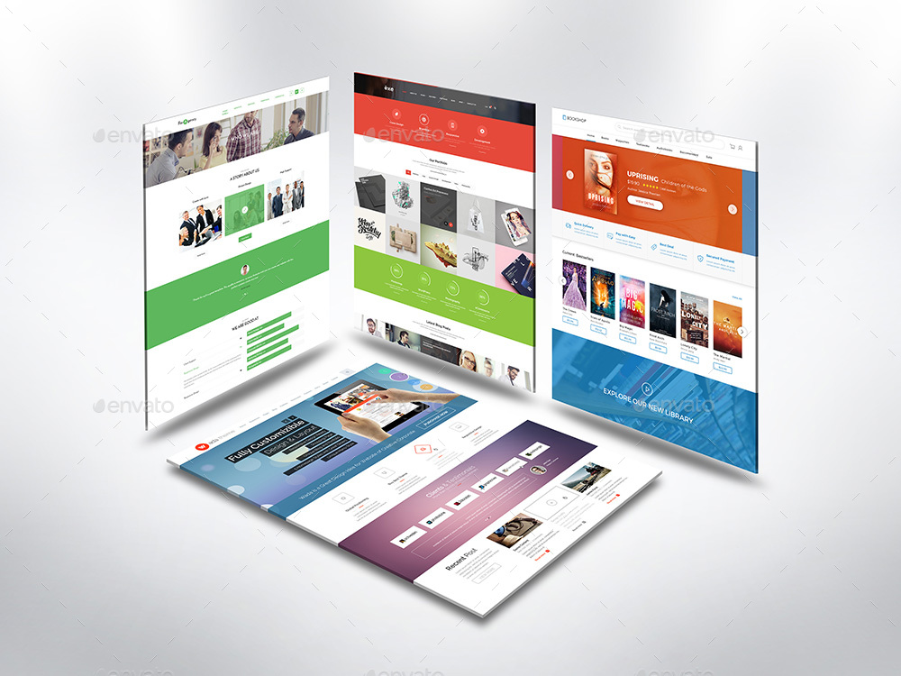 3D Web Page Presentation Mock-Up V3, Graphics | GraphicRiver