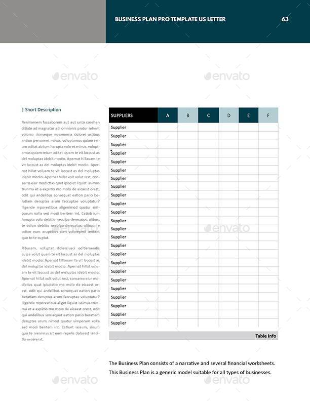 Business Plan Pro Template US Letter by Keboto | GraphicRiver