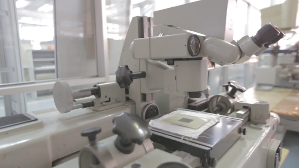 Microscope in a Laboratory, Stock Footage | VideoHive