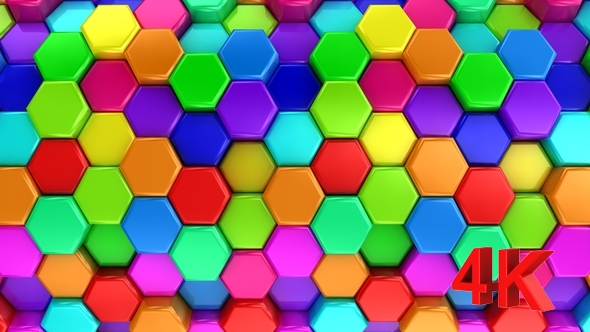 Animated Colored Hexagons, Motion Graphics | VideoHive