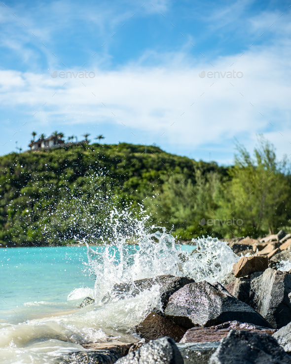 water splash in Antigua Stock Photo by shotsstudio | PhotoDune