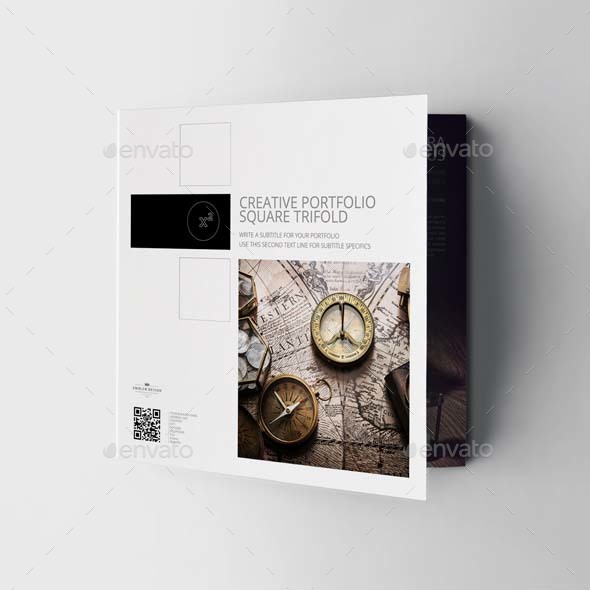 Creative Portfolio Square Trifold Template by Keboto | GraphicRiver