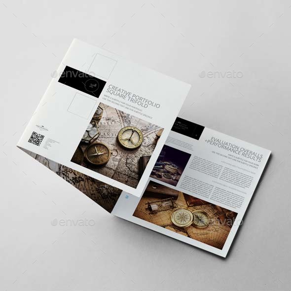 Creative Portfolio Square Trifold Template by Keboto | GraphicRiver