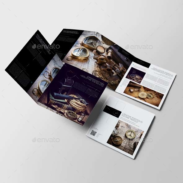 Creative Portfolio Square Trifold Template by Keboto | GraphicRiver