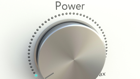 Rotating Knob with Power Inscription, Motion Graphics | VideoHive