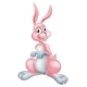Cartoon Pink Easter Bunny Rabbit by Krisdog | GraphicRiver