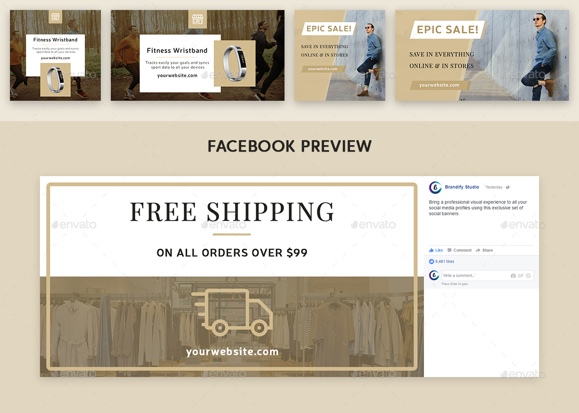 Facebook Banners, Web Elements | GraphicRiver